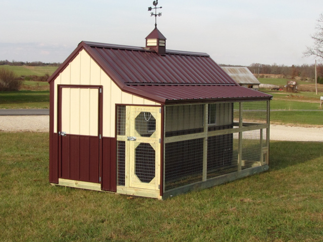 Mini Poultry House w/Shed